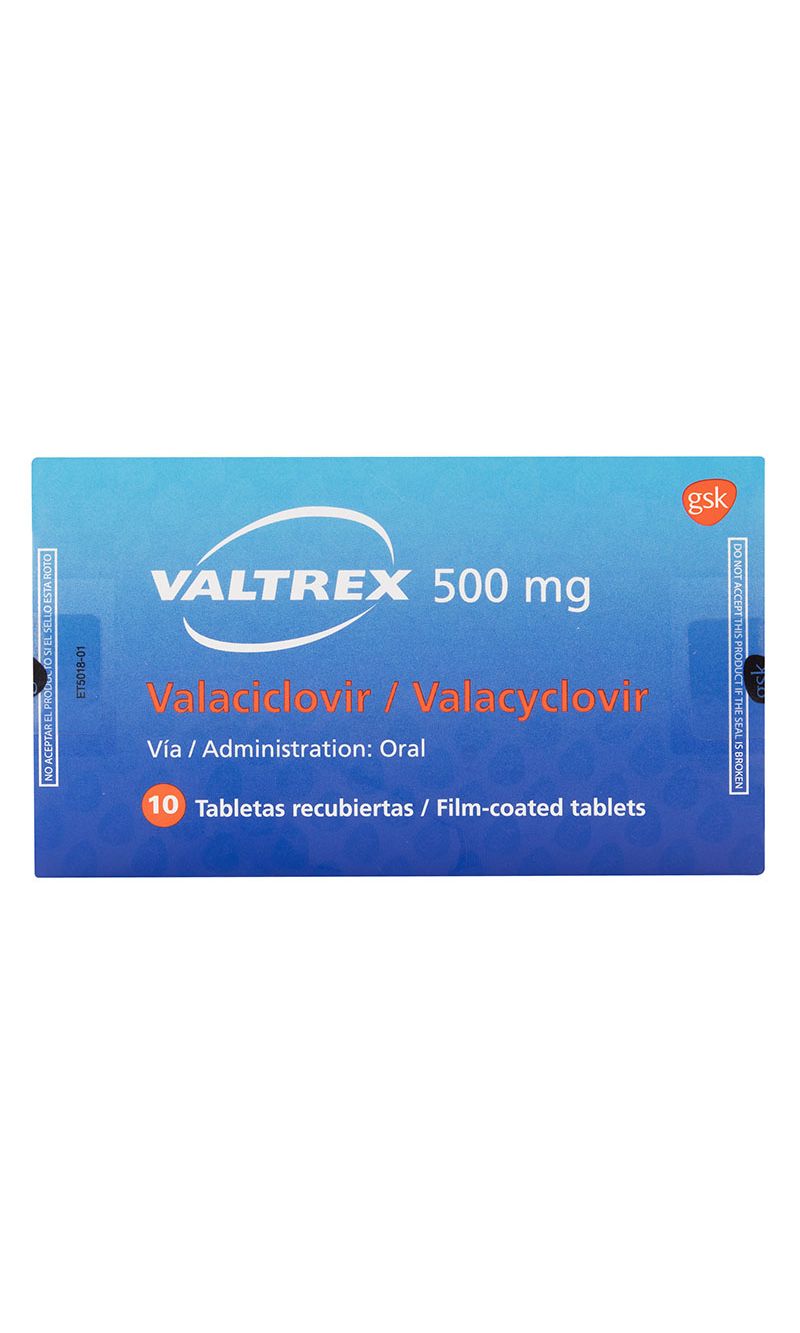 Valtrex 500 Mg 10 Tabletas