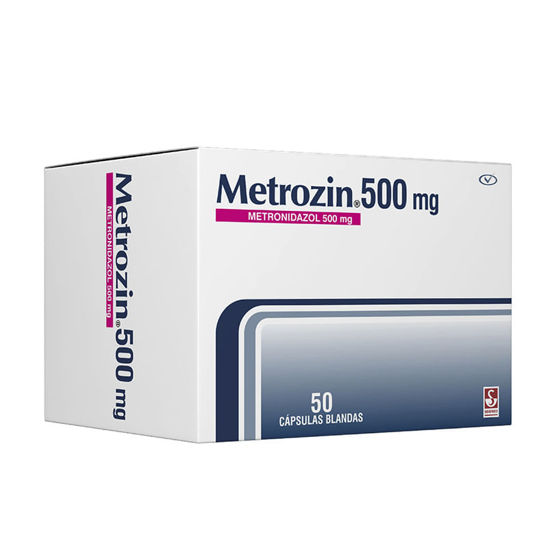 Metrozin 500 Mg 50 Capsulas