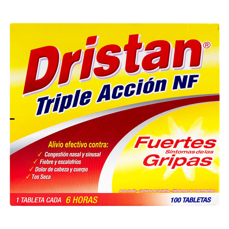 Dristan Triple Accion Nf 100 Tabletas