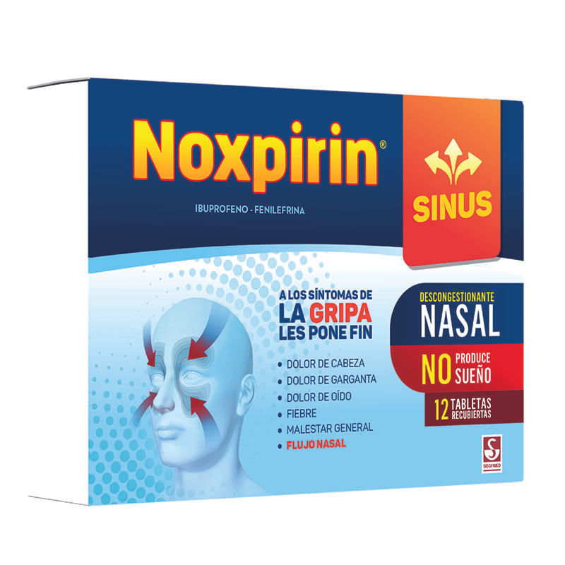 Noxpirin Sinus 12 Tabletas