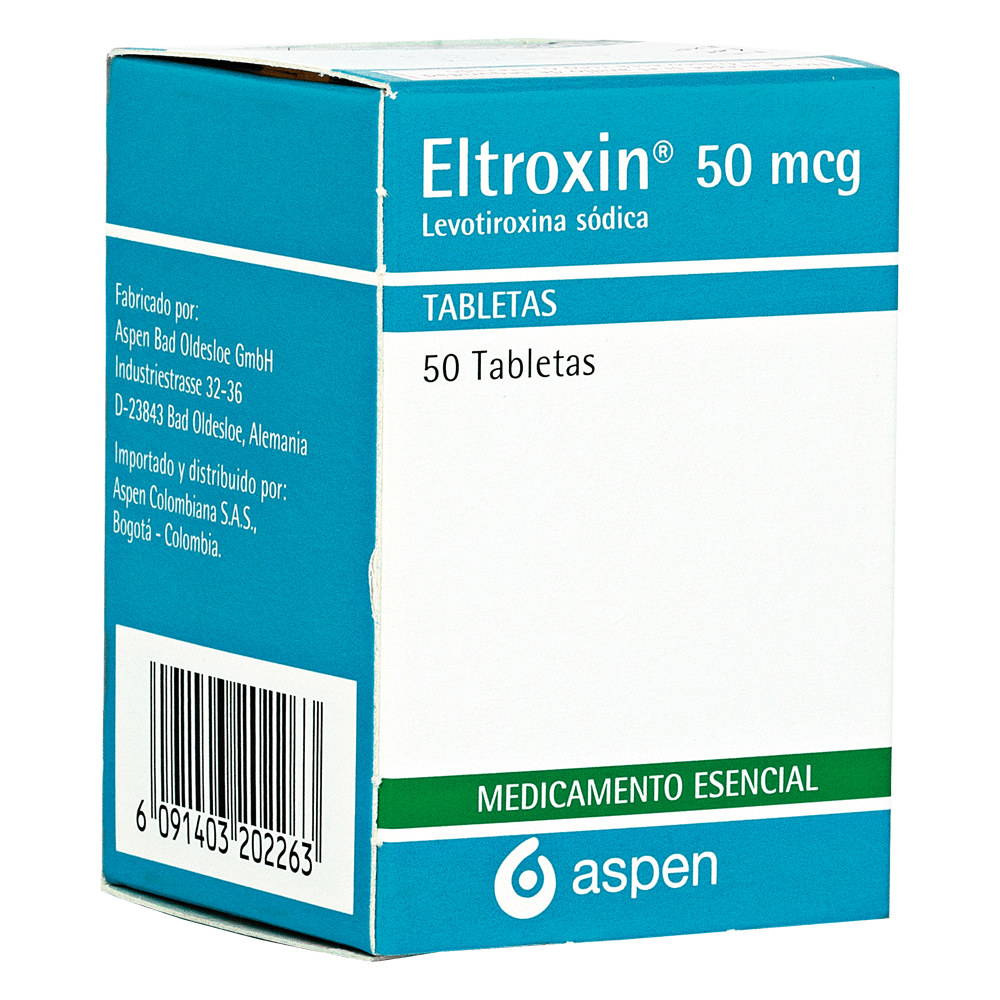 Eltroxin 50 Mcg 50 Tabletas
