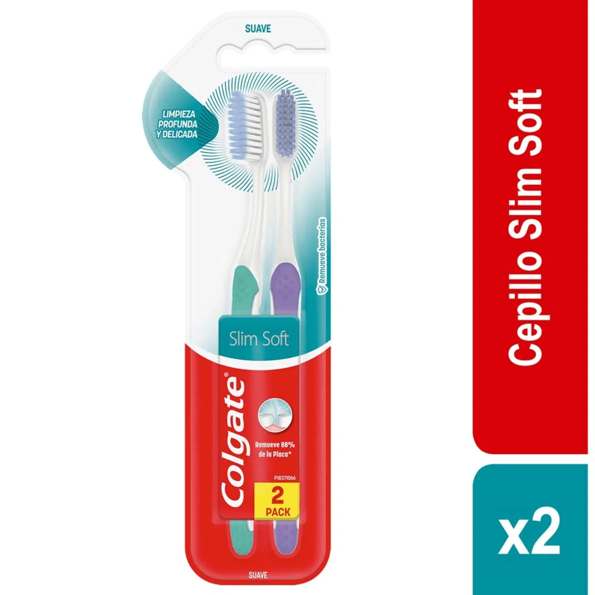 Cepillo Dental Colgate Slim Soft Suave 2X1