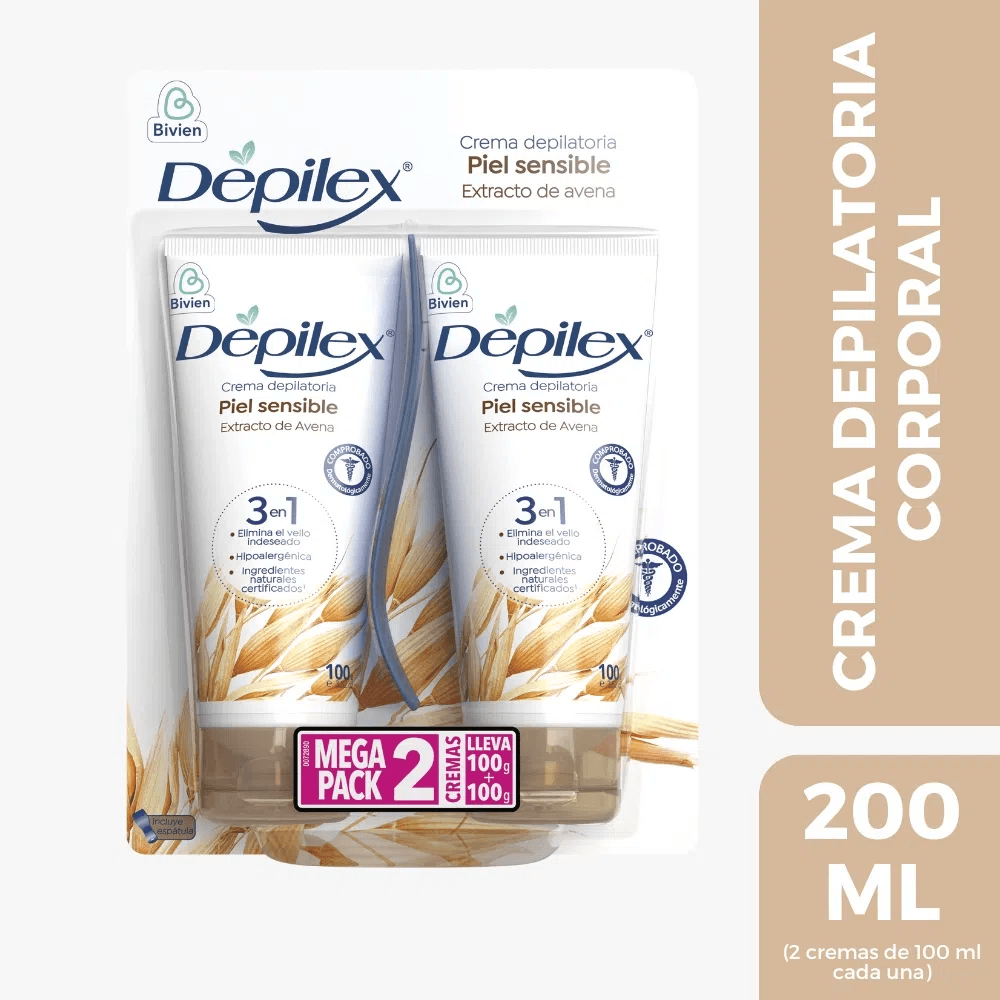 Crema Depilex 3 En 1 Piel Sensible 100G 2X1