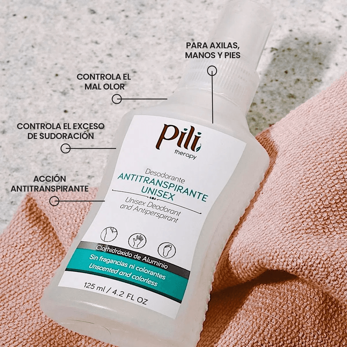 Desodorante Antitranspirante Pili Spray 125 Ml