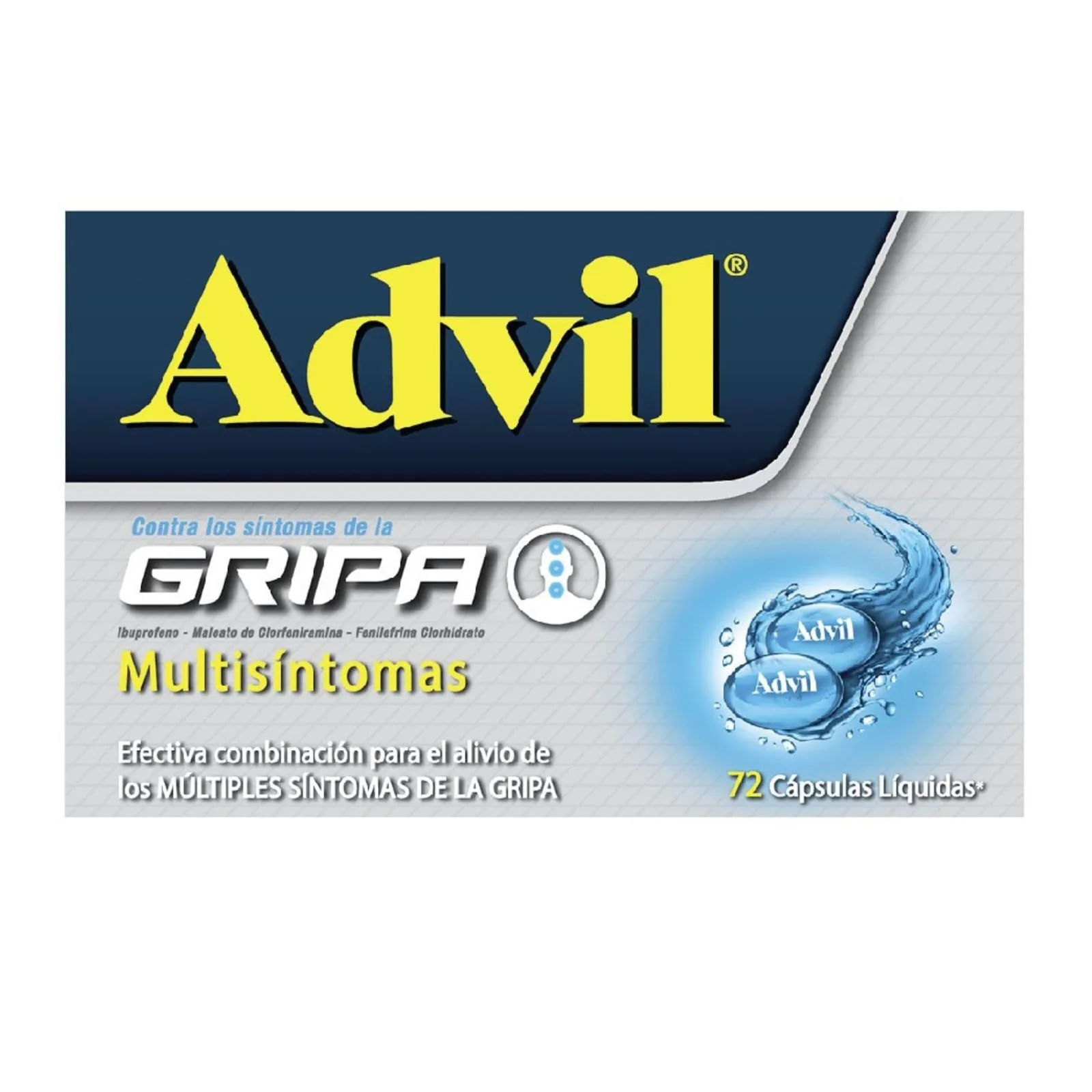 Advil Gripa 72 Capsulas