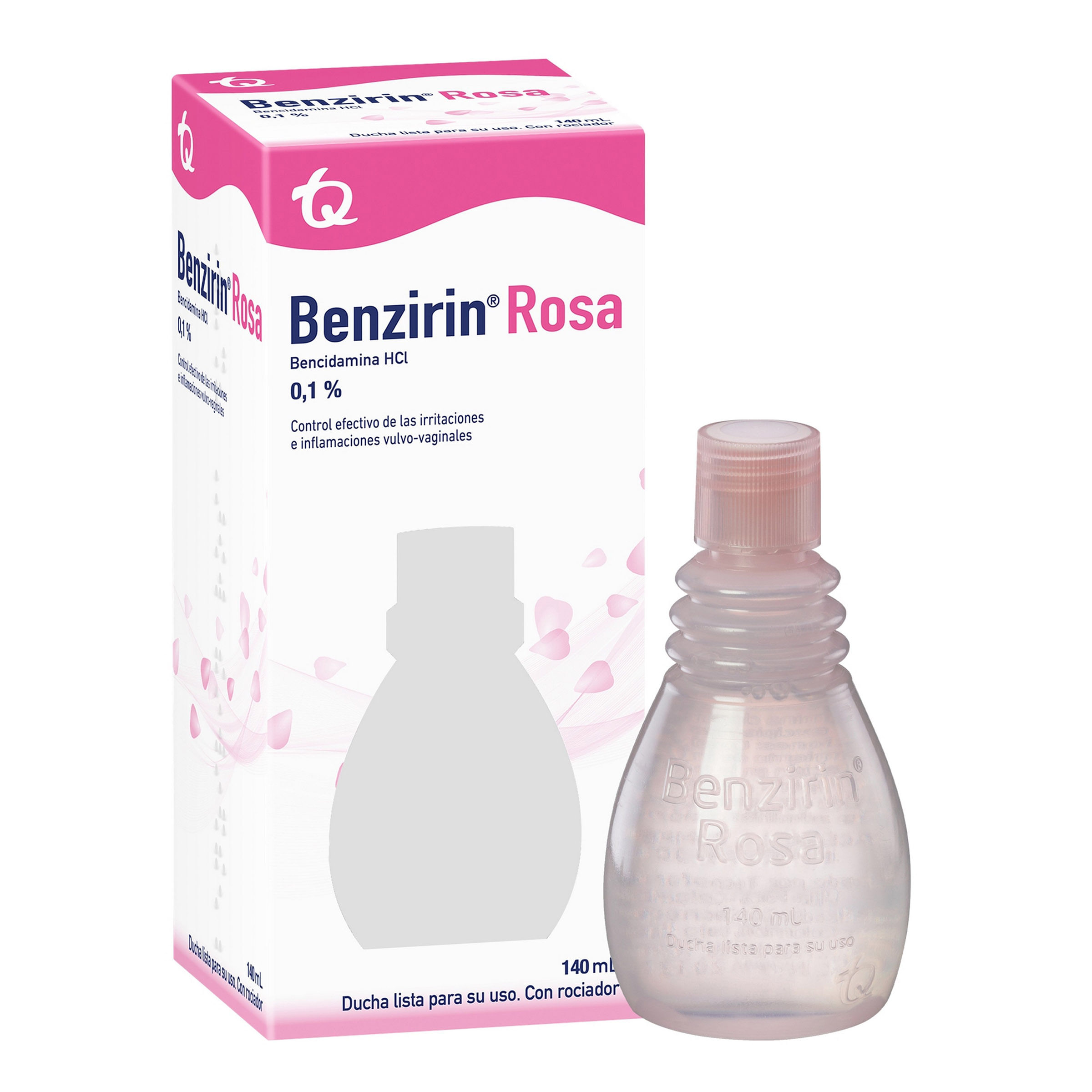 Benzirin Rosa Ducha Vaginal Rociador 140 Ml